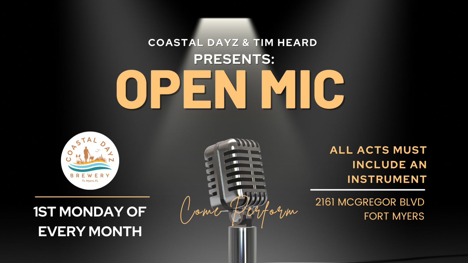 Open Mic Monday | Coastal Dayz Brewery